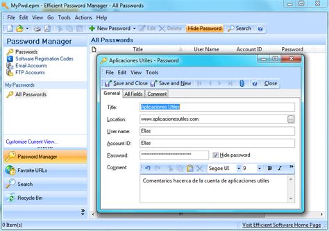 Gestiona Tus Contraseñas Con Efficient Password Manager Aplicaciones Útiles