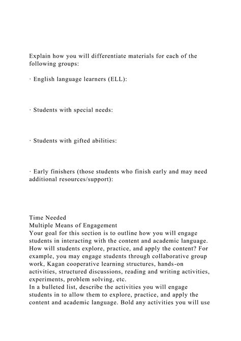 Part 1 Lesson Plan Analysis 300 Lesson Plan Analysis Is Compdocx