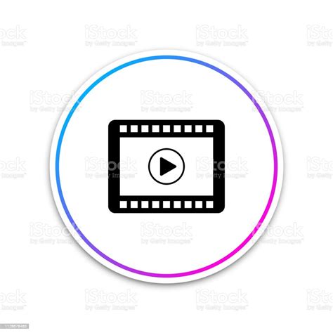 흰색 배경에 고립 된 비디오 아이콘을 재생 합니다 화이트 원 버튼입니다 벡터 일러스트 레이 션 개념에 대한 스톡 벡터 아트 및 기타 이미지 Istock