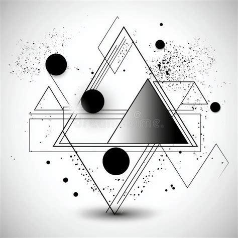 tattoo design featuring geometric shapes connected together to form a