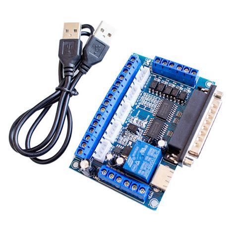 5 Axis Cnc Interface Adapter Breakout Board Stepper Motor Driver Mach3