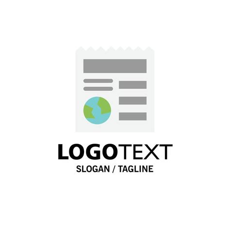 Basic Document Globe Ui Business Logo Template Flat Color 18006837