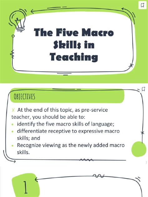 Five Macro Skills Pdf