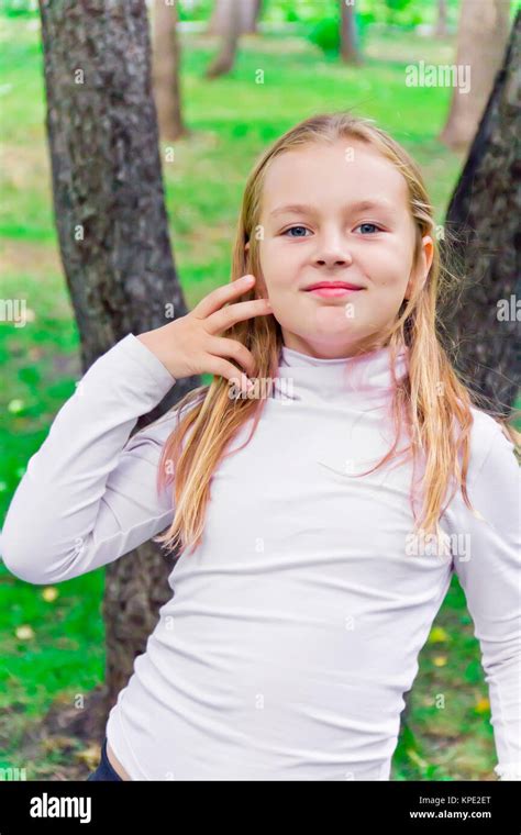 Cute Playing Girl Stock Photo Alamy