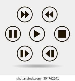 Media Player Control Button Stock Vector Royalty Free 304762241 Shutterstock