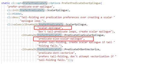 Sve Different Tail Block Processing Policies Llvm Project Llvm Discussion Forums