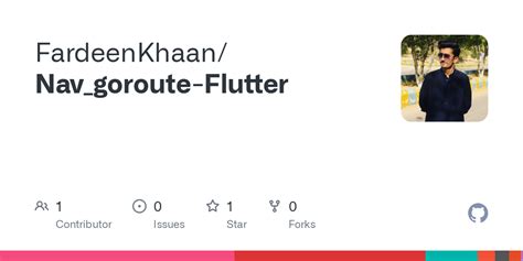 GitHub FardeenKhaan Nav Goroute Flutter