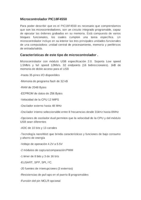 Docx Microcontrolador Pic18f4550 Y Motor Monofasico Dokumentips