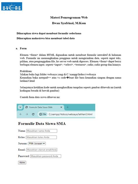 Materi Pemrograman Web Pdf