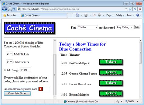 using electronic mail in an application caché web applications tutorial caché and ensemble