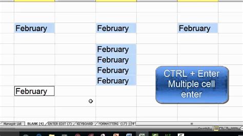 Excel Tips Data Entry Shortcuts Youtube