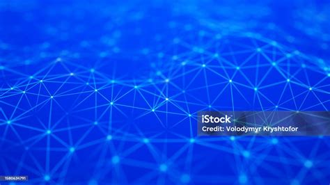 밝게 연결된 점과 선의 네트워크 많은 점의 추상적인 역동적인 파동 디지털 배경입니다 3d 렌더링 0명에 대한 스톡 벡터 아트 및 기타 이미지 Istock