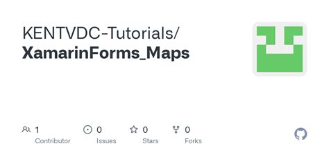 Github Kentvdc Tutorialsxamarinformsmaps