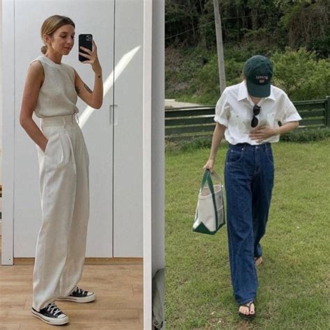 이번 여름도 편하게 와이드팬츠 여자 여름 와이드 팬츠 코디법 와이드 팬츠 코디 체형 네이버 블로그