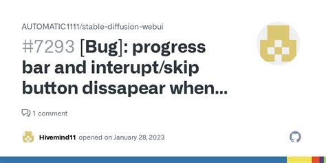 Bug Progress Bar And Interuptskip Button Dissapear When Doing Xyz Plot After The First