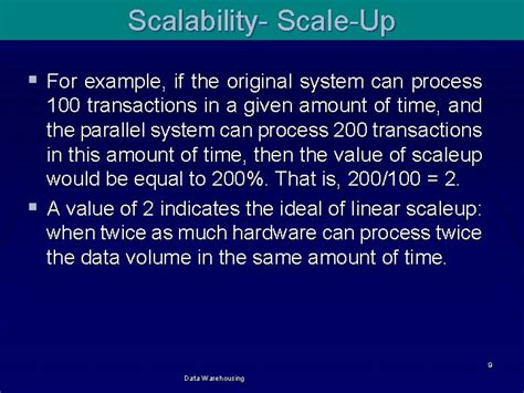 Data Warehousing Need For Speed Parallelism Data Warehousing