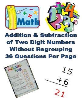 Addition Subtraction Of Two Digit Numbers Without Regrouping Pack