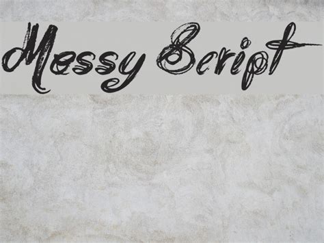 Messy Script Font