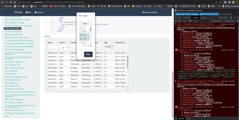 [bug] grid objects for custom filters on the columns are getting lost