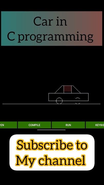 simple car by using graphics in c programming shorts cprogramming coding codebyat youtube
