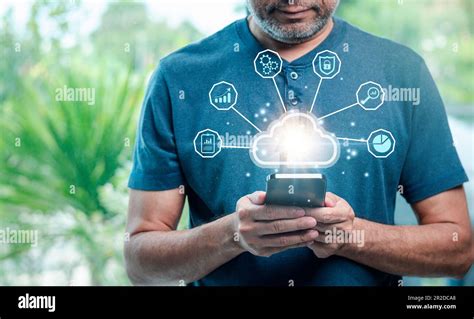 Cloud Technology Data Storage Networking Server And Backup Database