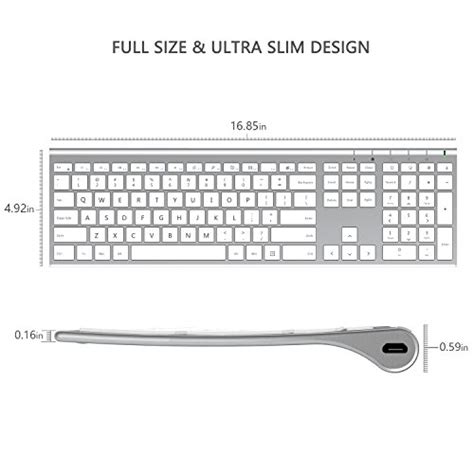 Wireless Keyboard Mouse Jelly Comb 2 4ghz Ultra Slim Full Size Rechargeable Wireless Keyboard