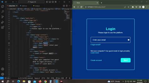 Multi Step Login Form Html Css And Javascript Website Project Youtube