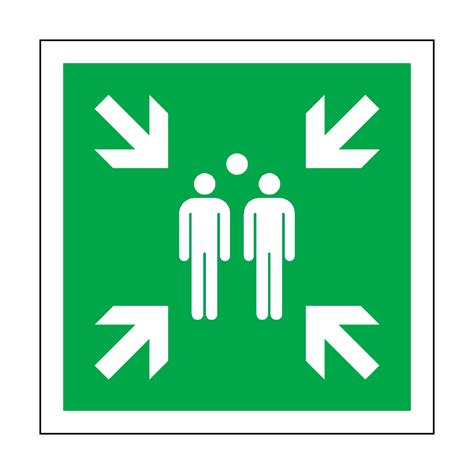 Evacuation Assembly Point Label Safety Uk