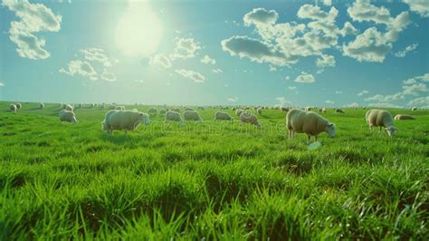 Sheep Graze In The Field Stock Illustration Illustration Of Field 316889250