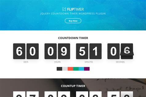 FlipTimer JQuery Countdown Timer WordPress Plugin AthenaStudio