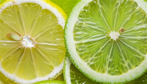 Premium Photo Macro Lemon Background Macro Lime Lemon And Green Lime