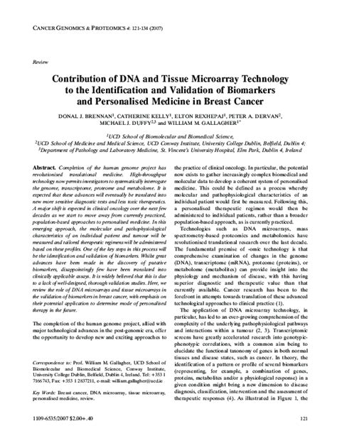 pdf contribution of dna and tissue microarray technology to the