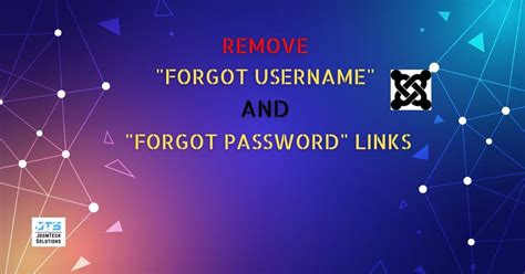 How To Remove Forgot Username And Forgot Password Links
