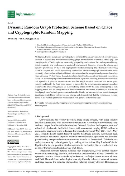 pdf dynamic random graph protection scheme based on chaos and