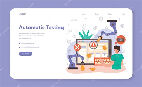 Premium Vector Software Tester Web Banner Or Landing Page Application Or Website Code