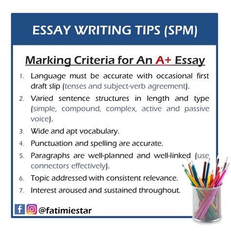 Marking Criteria For An A Essay