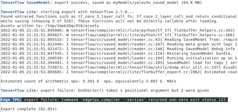 Command Edgetpu Compiler Version Returned Non Zero Issue Ultralytics Yolov GitHub