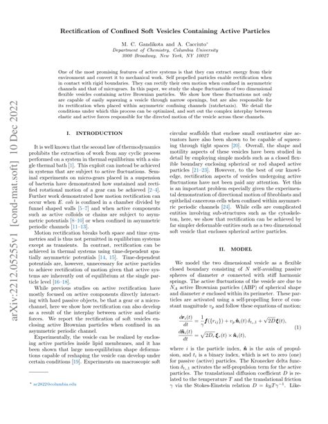 Pdf Rectification Of Confined Soft Vesicles Containing Active Particles