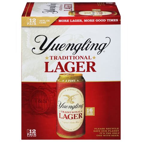 Yuengling 12 Pack Traditional Lager Beer 12 16 Fl Oz Cans 12 Ct Shipt