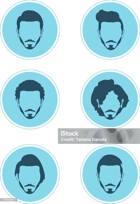 손으로 그린 남성 아바타 프로필 아이콘 의 집합입니다 사용자 플랫 아바타 아이콘 기호 프로필 사람 기호 그래픽 사용자