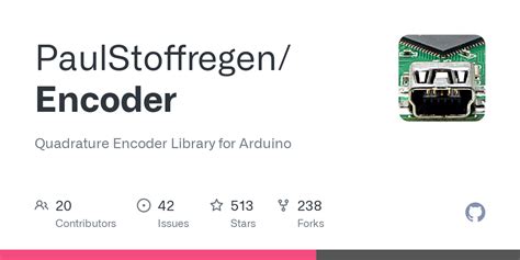Github Paulstoffregen Encoder Quadrature Encoder Library For Arduino
