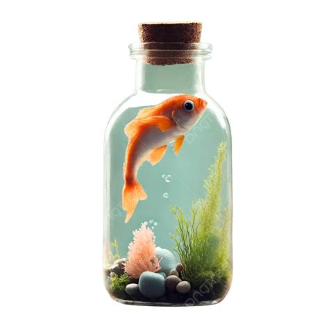 Cute Golden Fish Into A Bottle Fish Golden Fish Golden Png