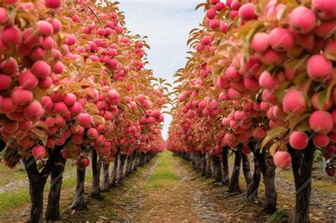 Premium Ai Image Fuji Apple Trees In Hirosaki Ringo Apple Park