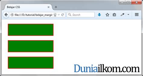 Tutorial Css Pengertian Dan Fungsi Margin Css Duniailkom