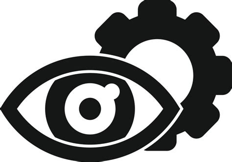 cog overview icon simple memory dual royalty free vector