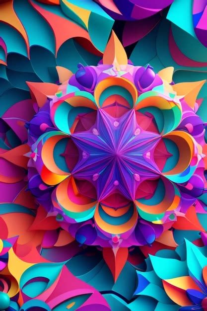 Premium AI Image Create A Vibrant 3D Abstract Background With A