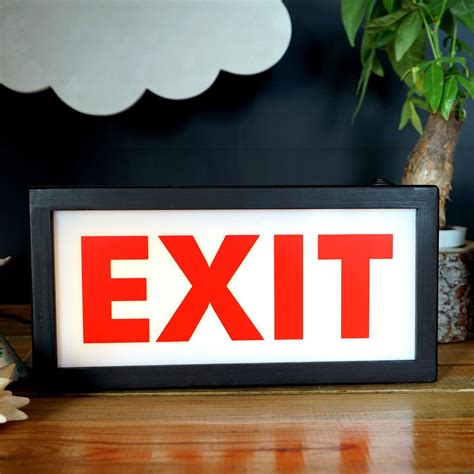 Exit Sign Exit Lightbox Light Box Sign Exit Light Exit Sign Light Restaurant Cafe