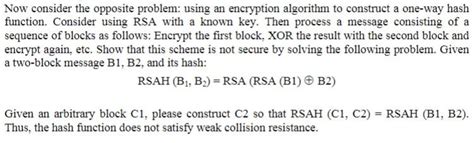 Solved Now Consider The Opposite Problem Using An