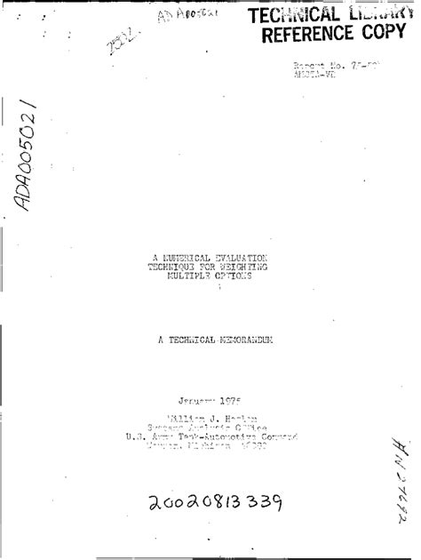 Fillable Online A Numerical Evaluation Technique For Weighting Multiple