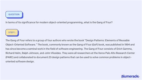 Solvedin Terms Of Its Significance For Modern Object Oriented